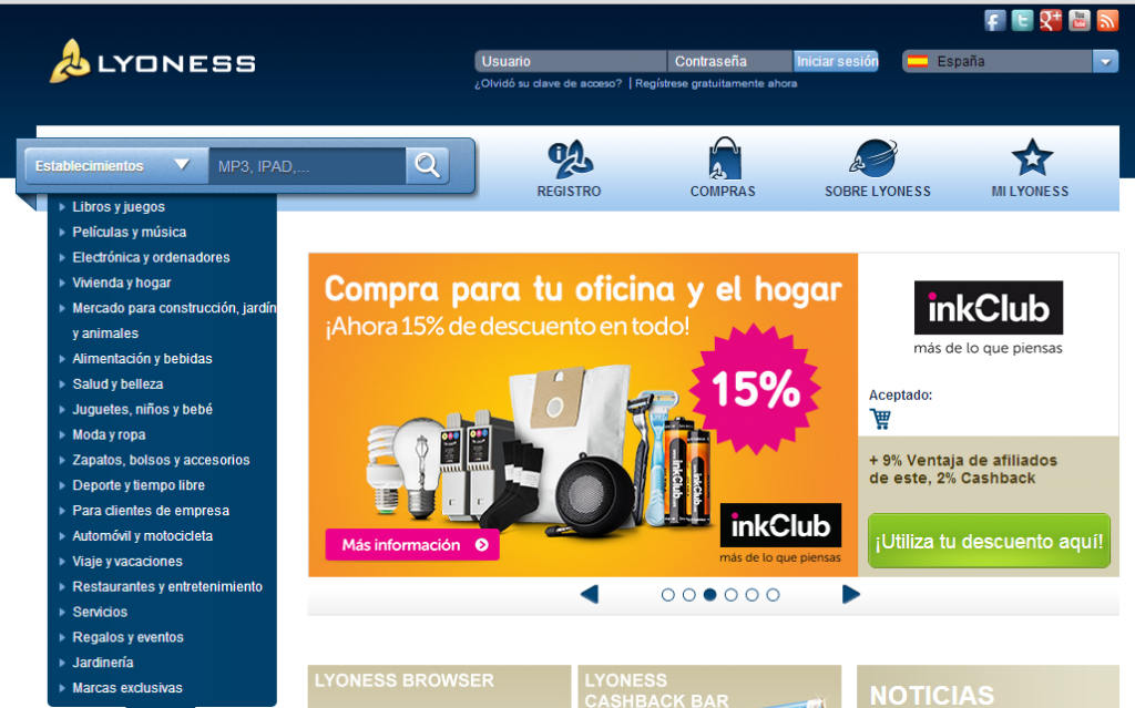 Compra desde tu smartphone con Lyoness